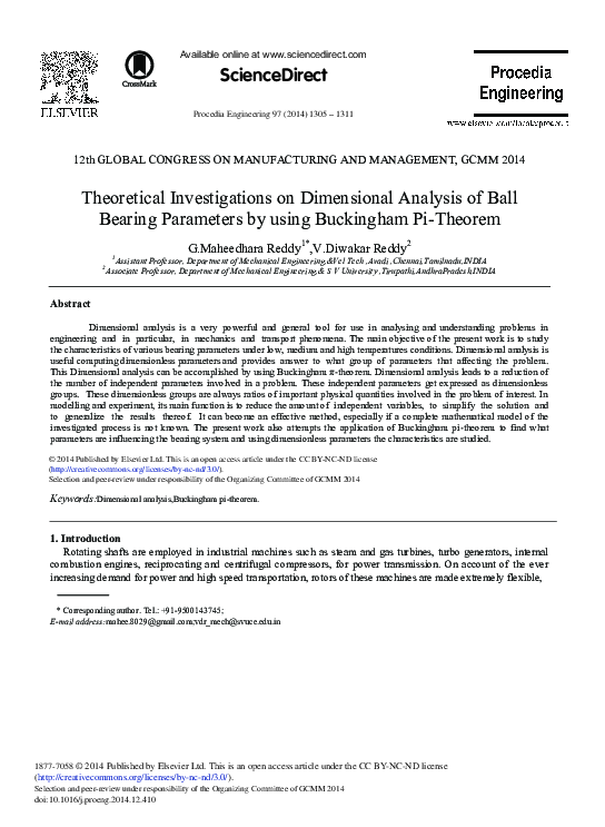(PDF) Theoretical Investigations on Dimensional Analysis of Ball ...