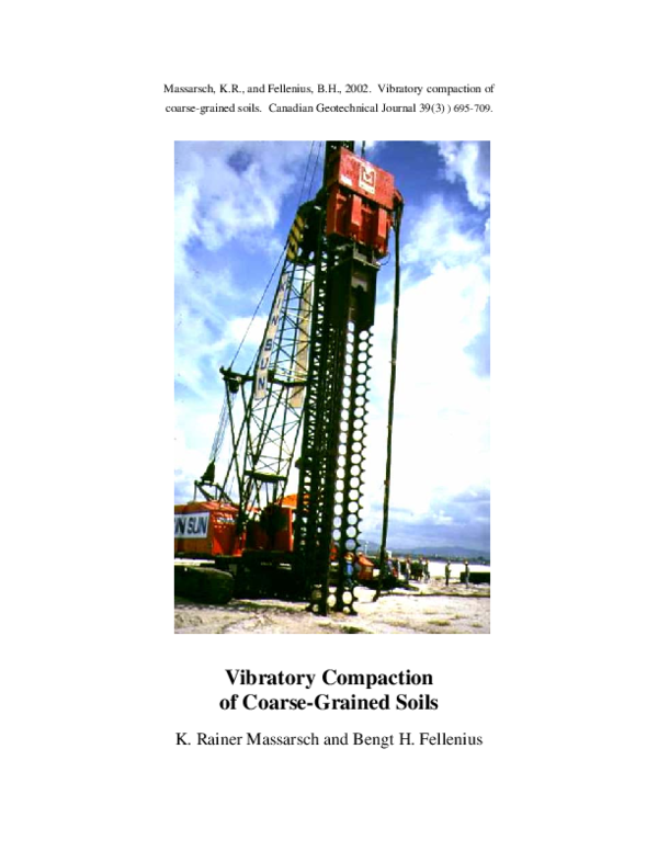 (PDF) Vibratory compaction of coarse-grained soils