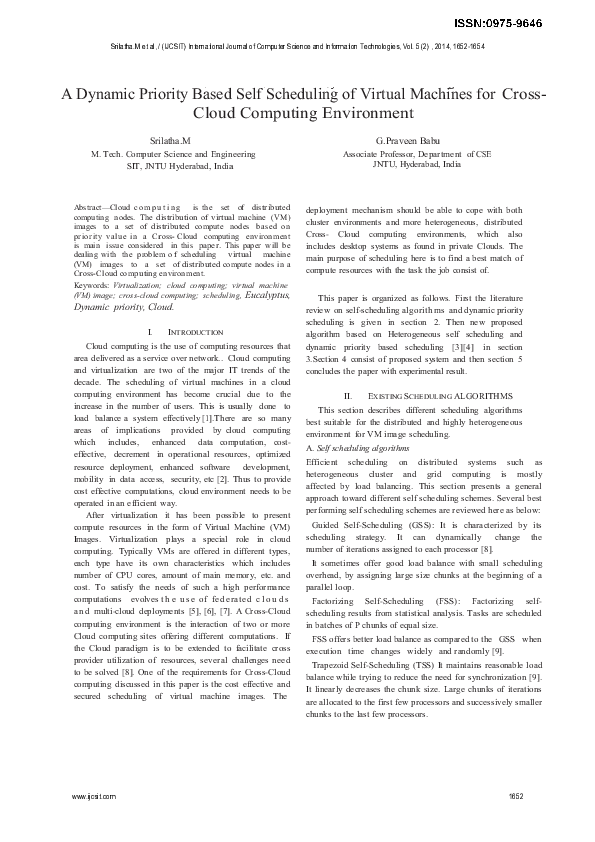 (PDF) VM Management for Cross-Cloud Computing Environment