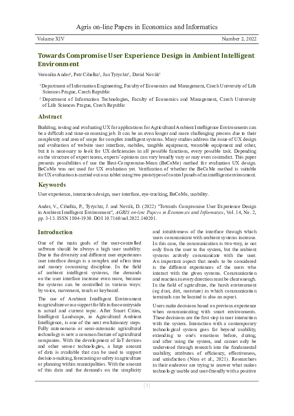 (PDF) Towards Compromise User Experience Design in Ambient Intelligent ...