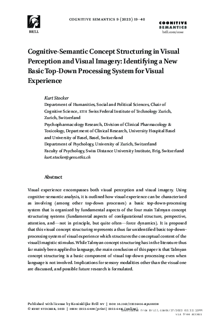(PDF) Cognitive-Semantic Concept Structuring in Visual Perception and Visual Imagery ...