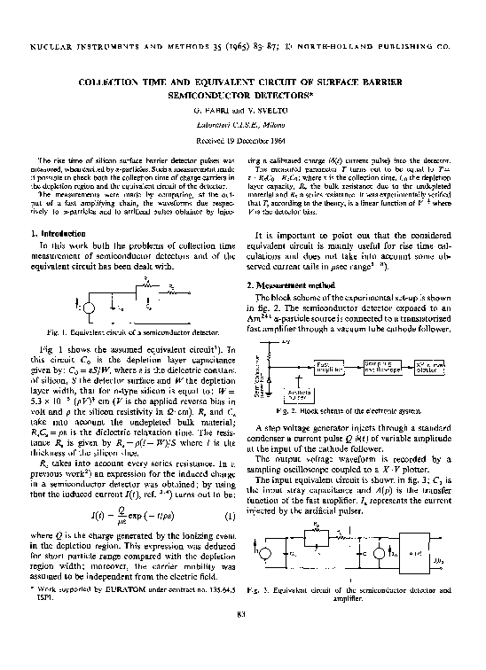 (PDF) Collection time and equivalent circuit of surface barrier ...