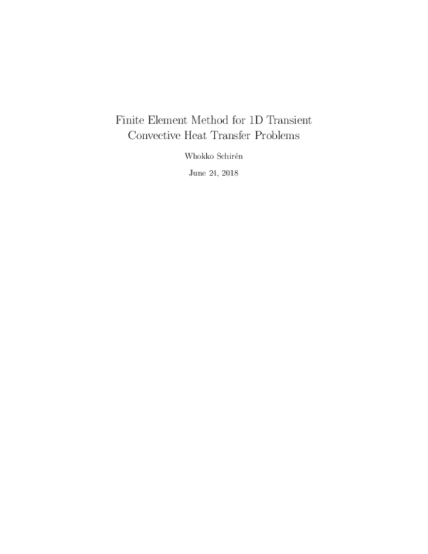 (PDF) Finite Element Method for 1D Transient Convective Heat Transfer ...