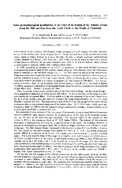 (PDF) Some geomorphological peculiarities of the relief of the bottom ...