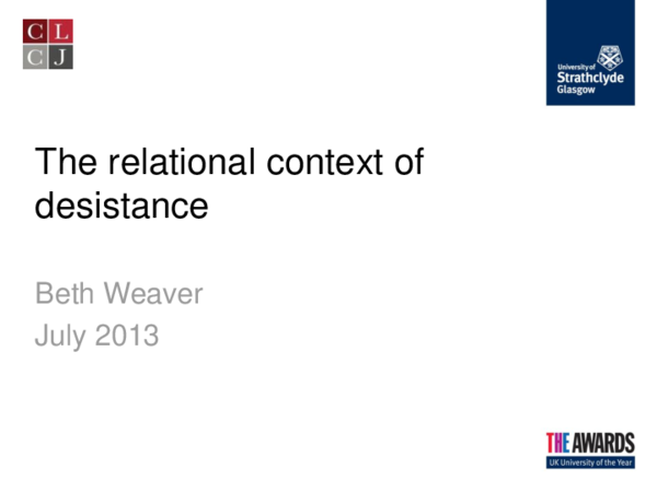 (PDF) The relational context of desistance