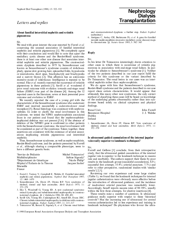 (PDF) Ultrasound vs Landmark Techniques for IJ Cannulation