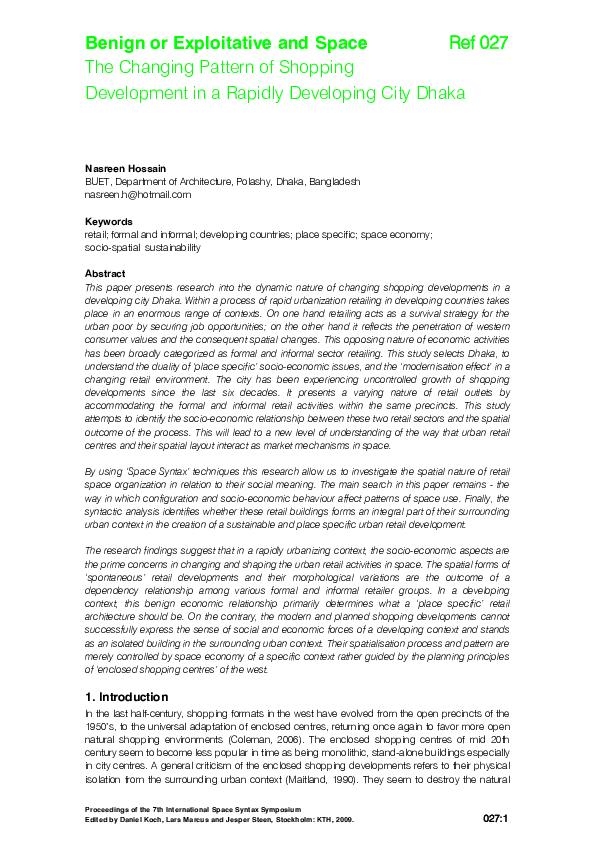 (PDF) Benign or Exploitative and Space The Changing Pattern of Shopping ...