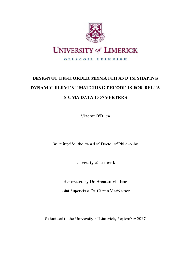 (PDF) Design of high order mismatch and ISI shaping dynamic element ...