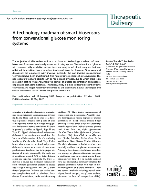(PDF) A technology roadmap of smart biosensors from conventional ...
