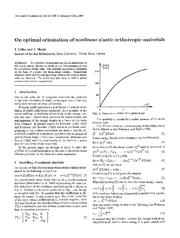 (PDF) On optimal orientation of nonlinear elastic orthotropic materials
