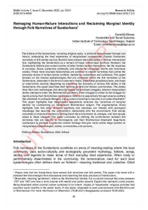 (PDF) Reimaging Human-Nature Interactions and Reclaiming Marginal ...