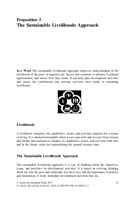 (PDF) The Sustainable Livelihoods Approach