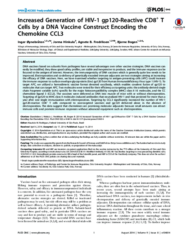 (PDF) Increased generation of HIV-1 gp120-reactive CD8+ T cells by a ...