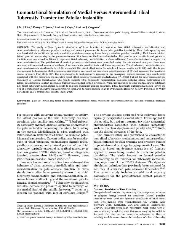 (PDF) Computational simulation of medial versus anteromedial tibial ...