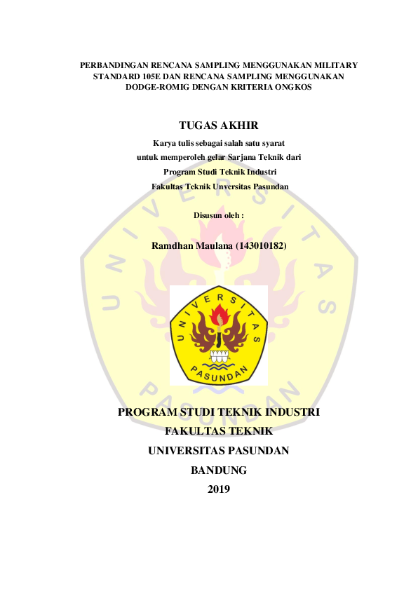 (PDF) Perbandingan Rencana Sampling Menggunakan Military Standard 105E ...