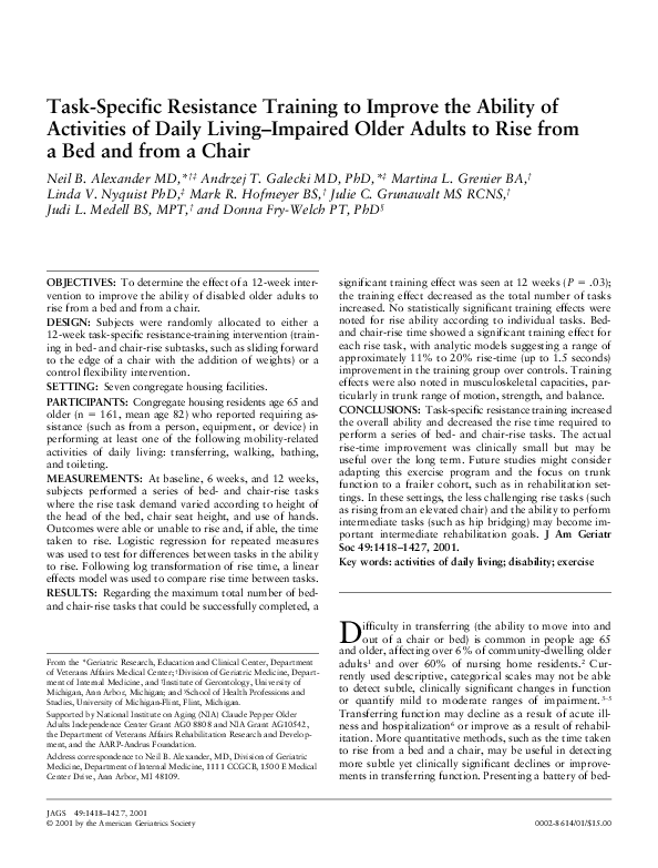 (PDF) Task‐Specific Resistance Training to Improve the Ability of ...
