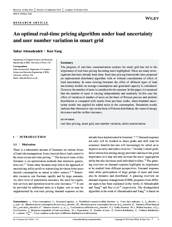 (PDF) An optimal real-time pricing algorithm under load uncertainty and user number variation in ...
