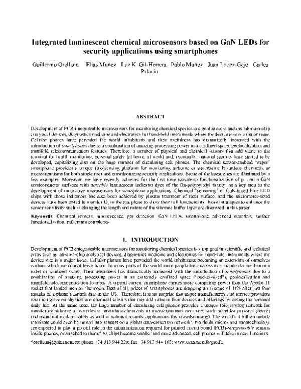(PDF) Integrated luminescent chemical microsensors based on GaN LEDs ...