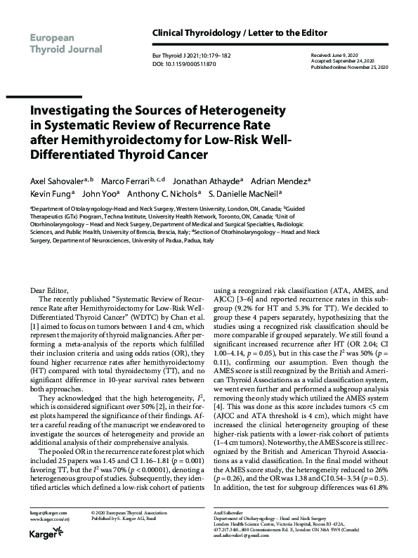 (PDF) Investigating the Sources of Heterogeneity in Systematic Review ...
