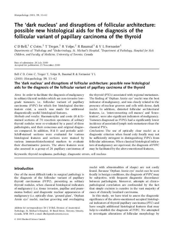 (PDF) The ‘dark nucleus’ and disruptions of follicular architecture: possible new histological ...