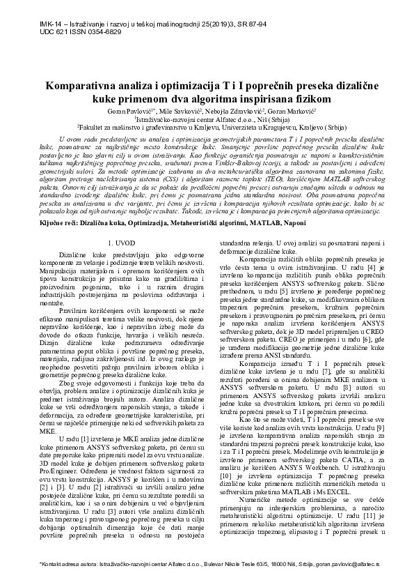 (PDF) Comparative analysis and optimization of T and I cross sections of crane hook using by two ...