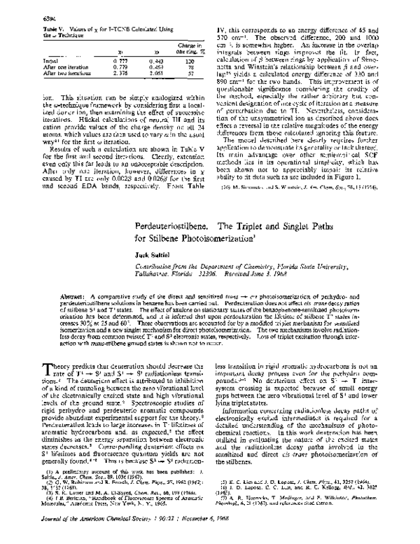 (PDF) Perdeuteriostilbene. The triplet and singlet paths for stilbene ...