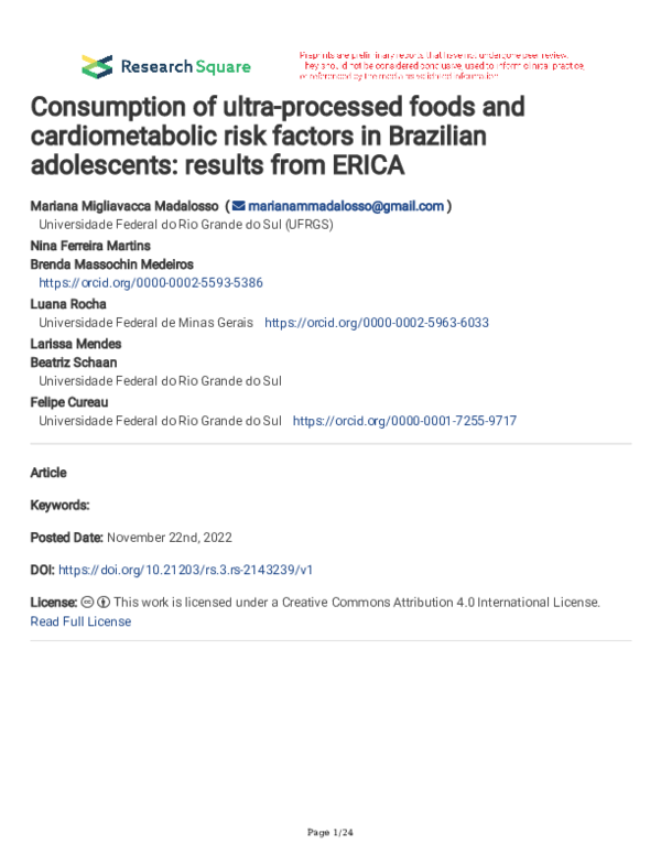 (PDF) Consumption of ultra-processed foods and cardiometabolic risk ...