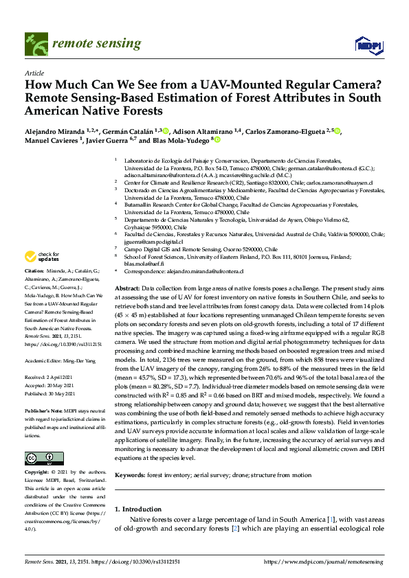 (PDF) How Much Can We See from a UAV-Mounted Regular Camera? Remote ...