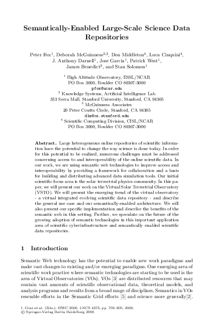 (PDF) Semantically-Enabled Large-Scale Science Data Repositories | Jose Daniel Marmol Garcia ...