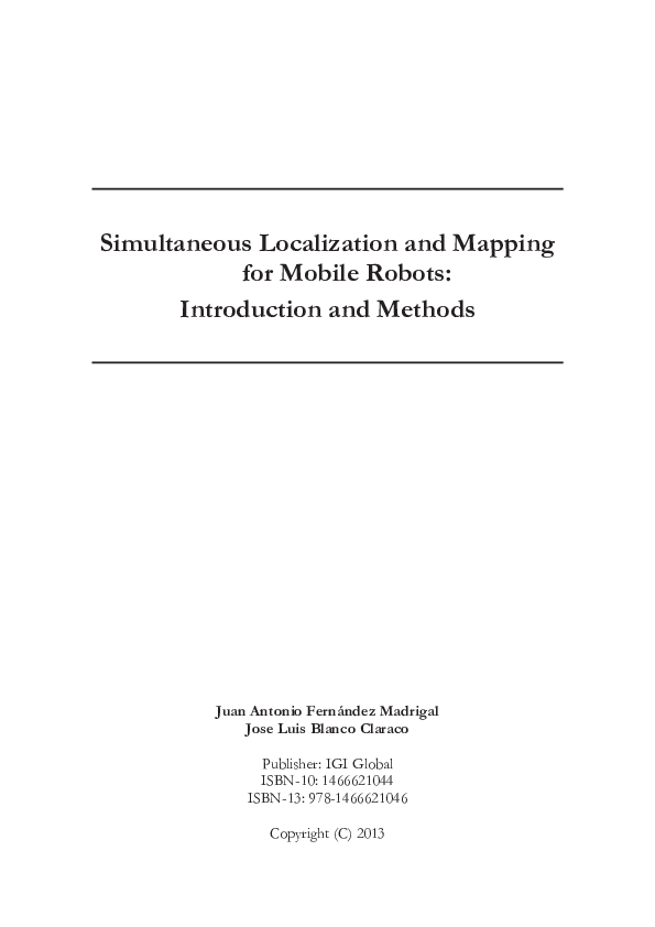 Pdf Simultaneous Localization And Mapping For Mobile Robots