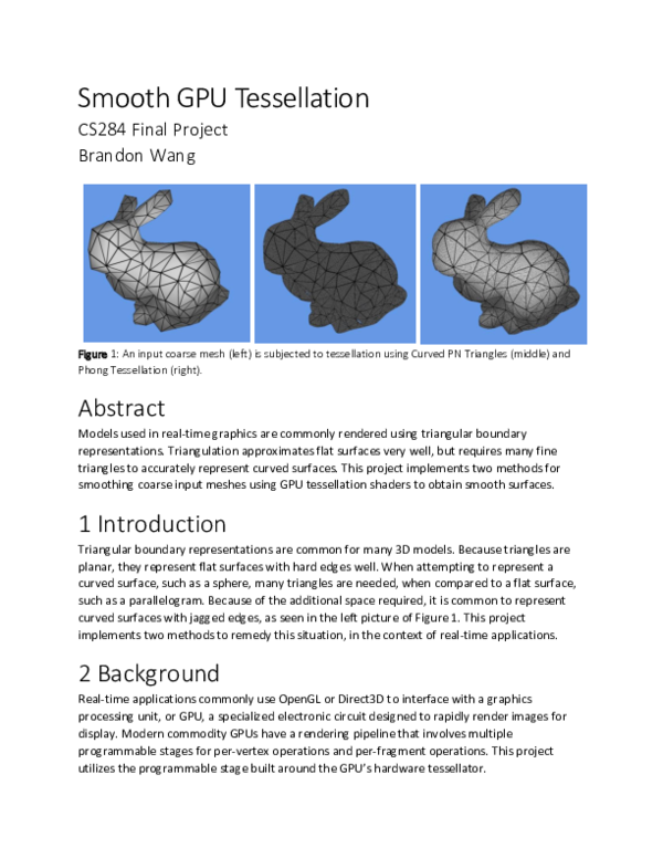 (PDF) Smooth GPU Tessellation