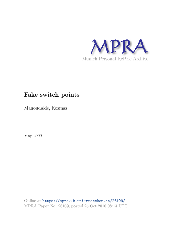 (PDF) Fake switch points