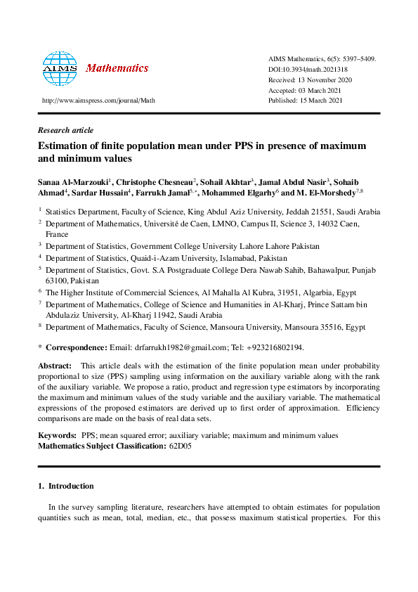Pdf Estimating Mean In Pps With Extremes