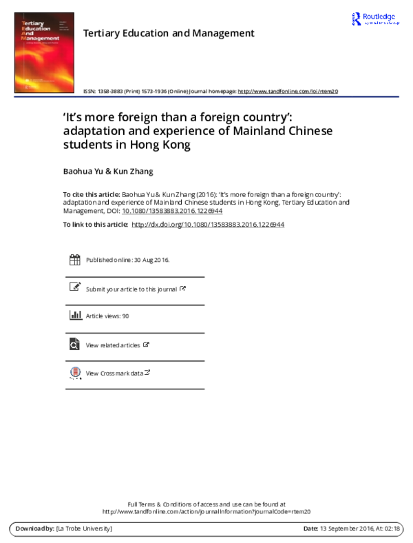(PDF) ‘It’s more foreign than a foreign country’: adaptation and ...