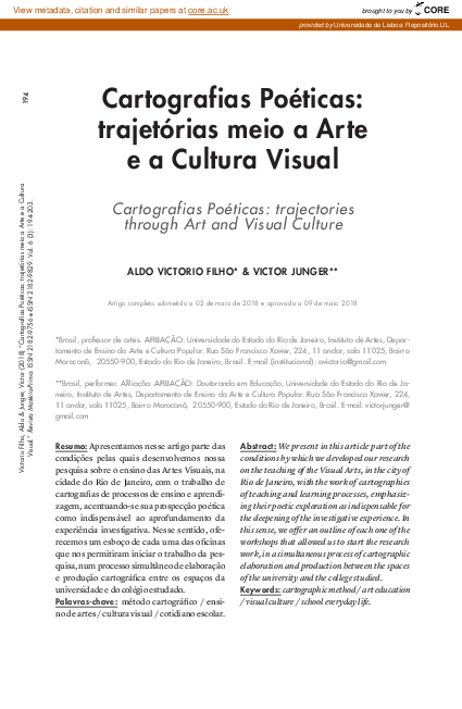 (PDF) trajectories through Art and Visual Culture