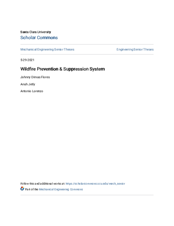 Pdf Wildfire Prevention And Suppression System
