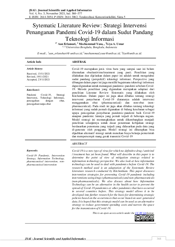 (PDF) Sytematic Literature Review: Strategi Intervensi Penanganan ...