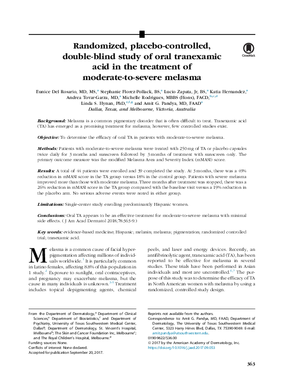 (PDF) Randomized, placebo-controlled, double-blind study of oral ...