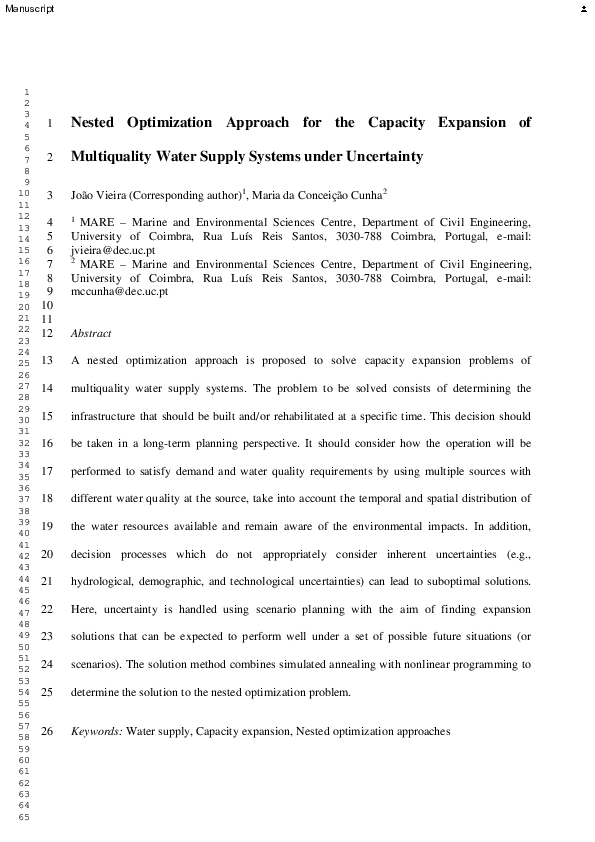 (PDF) Nested Optimization Approach for the Capacity Expansion of ...