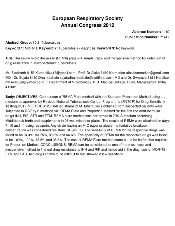 (PDF) Resazurin microtitre assay (REMA) plate - A simple, rapid and ...