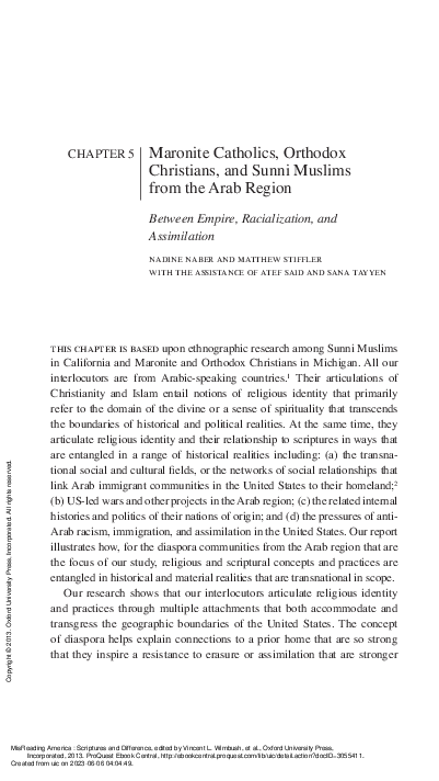 (PDF) Maronite Catholics, Orthodox Christians, and Sunni Muslims from ...