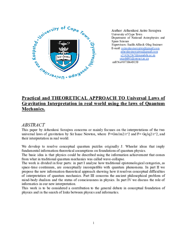 (PDF) Practical and THEORETICAL APPROACH TO Universal Laws of ...