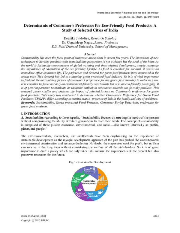 (PDF) Determinants of Consumer's Preference for Eco-Friendly Food ...
