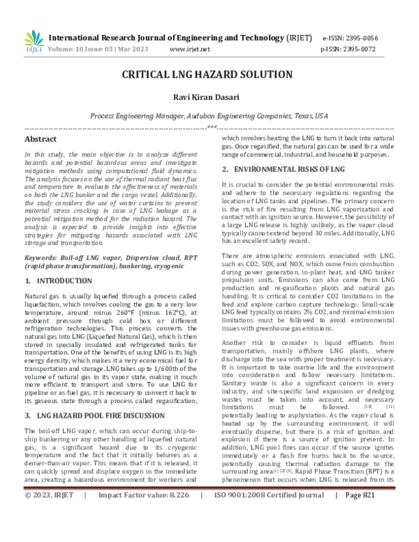 (PDF) CRITICAL LNG HAZARD SOLUTION