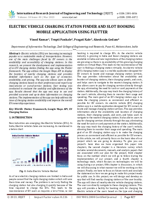 (PDF) ELECTRIC VEHICLE CHARGING STATION FINDER AND SLOT BOOKING MOBILE ...