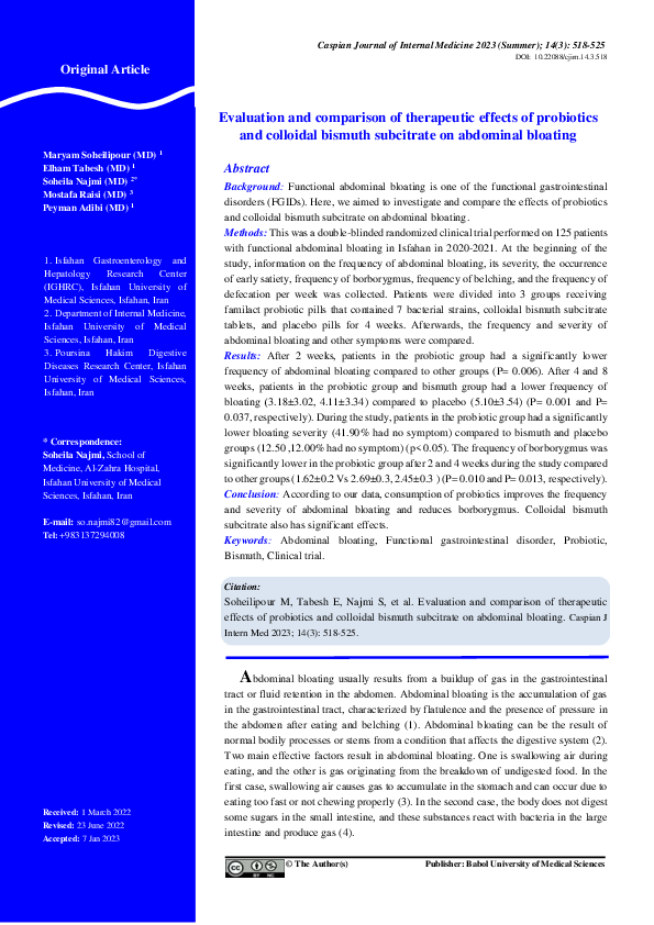 (PDF) Evaluation and comparison of therapeutic effects of probiotics ...