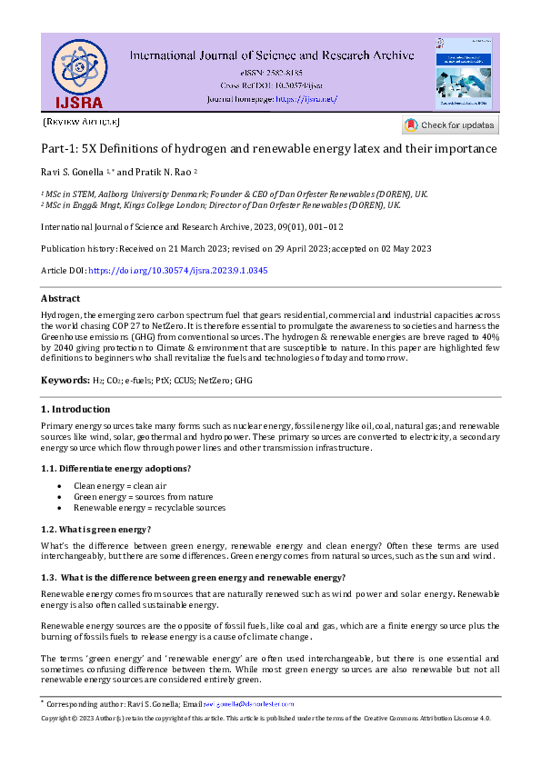 (PDF) Part-1: 5X Definitions of hydrogen and renewable energy latex and ...