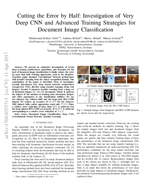 (PDF) Cutting the Error by Half: Investigation of Very Deep CNN and ...