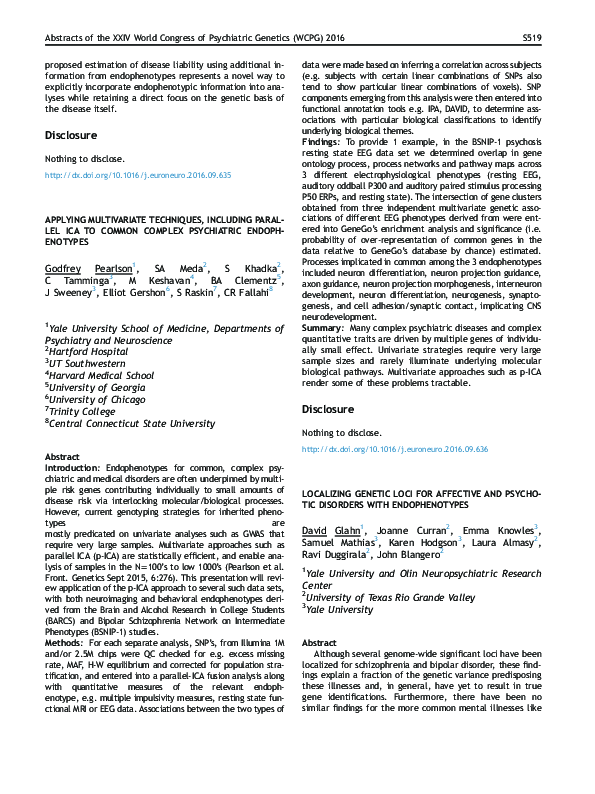 (PDF) Localizing Genetic Loci for Affective and Psychotic Disorders ...