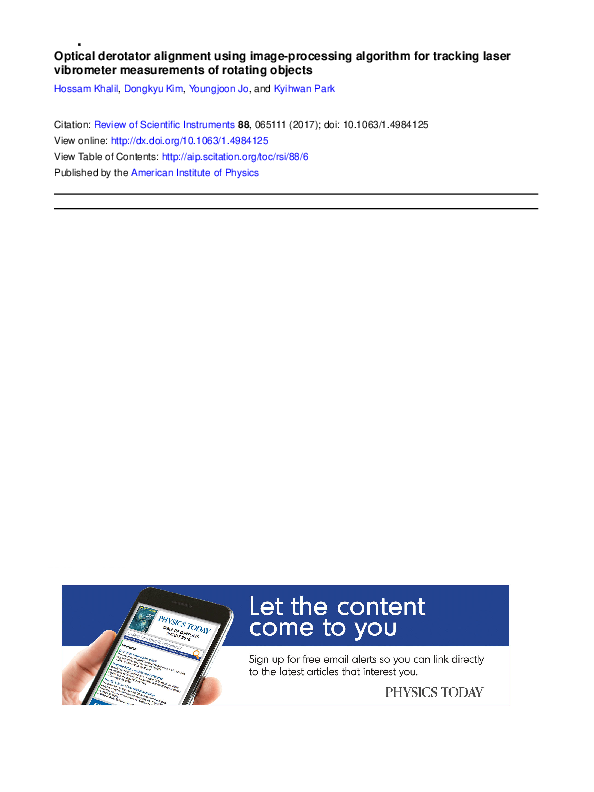 (PDF) Optical derotator alignment using image-processing algorithm for ...